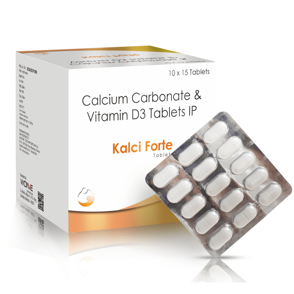 Calcium Carbonate & Vitamin D3 Tablets IP - Kalci Forte Tablets