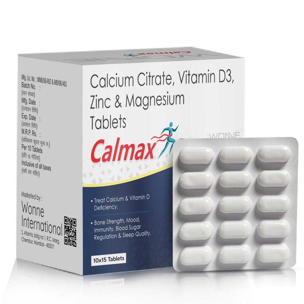 Calcium Citrate Magnesium Hydroxide Zinc & Vitamin D3 Tablets - Calmax ...