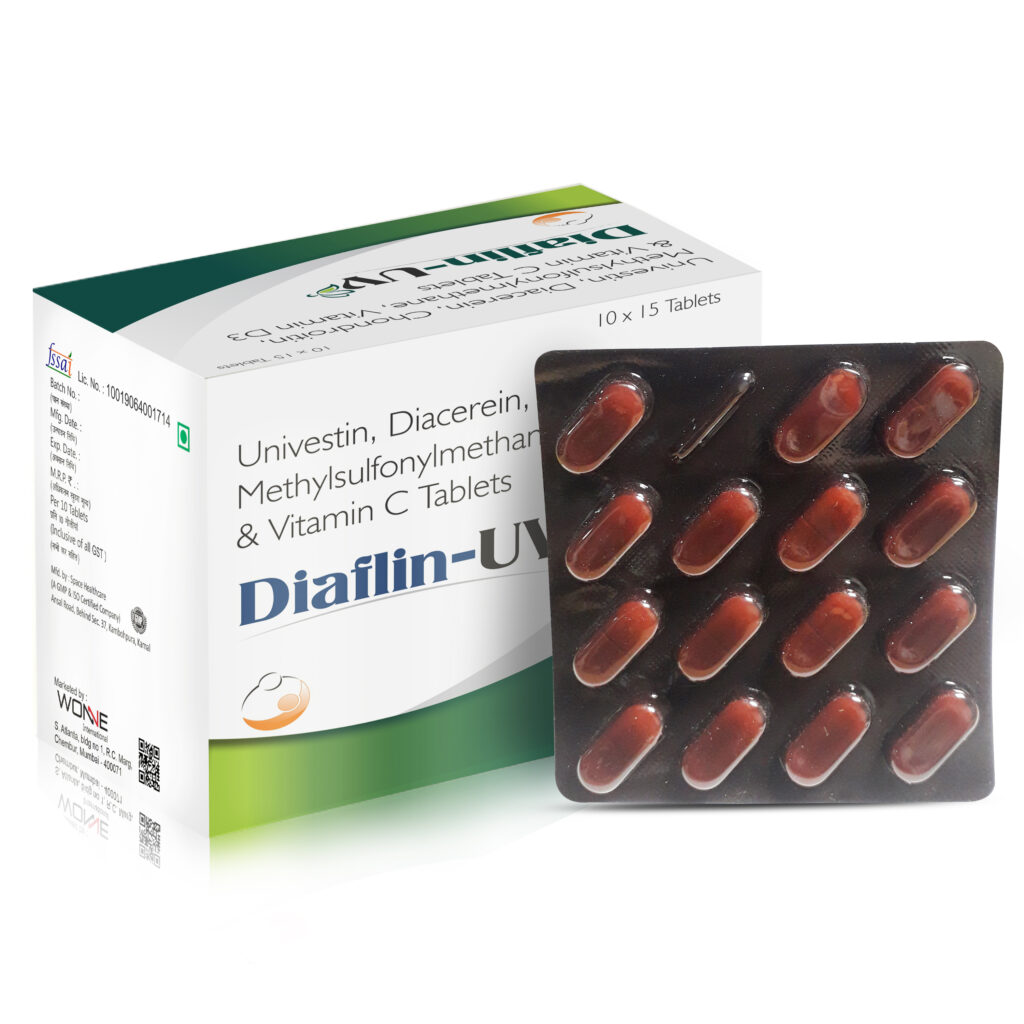 Univestin Diacerein chondroitin Methyl Sulfonyl Methane Vitamin D3 ...