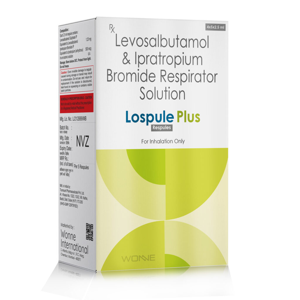 Levosalbutamol & Ipratropium Bromide Respirator Solution - Lospule Plus ...