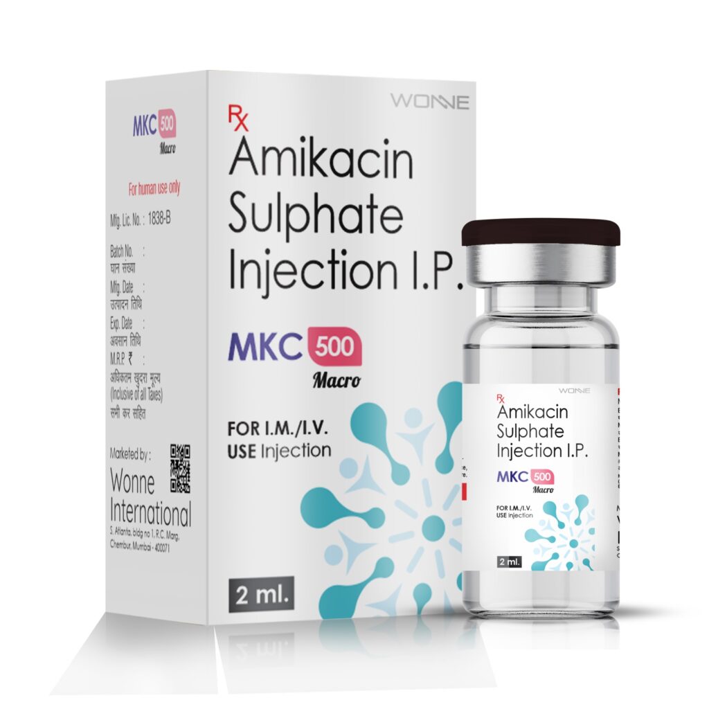 Amikacin Sulphate Injection IP 500 MG - MKC 500 Injection - 2ML