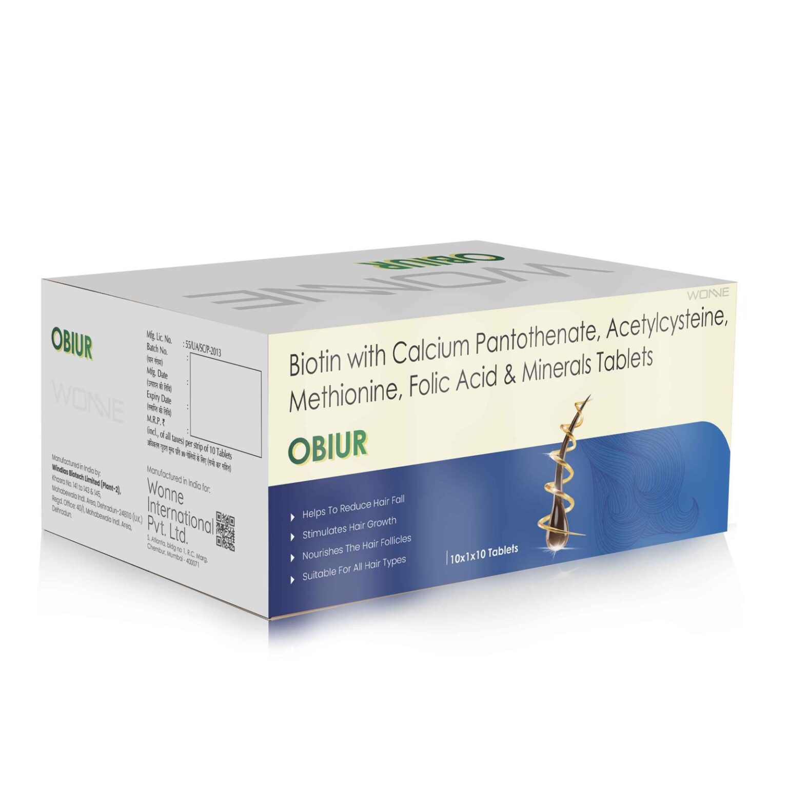 Biotin Calcium Pantothenate & Mineral N-Acetyl Methionine Folic Acid ...