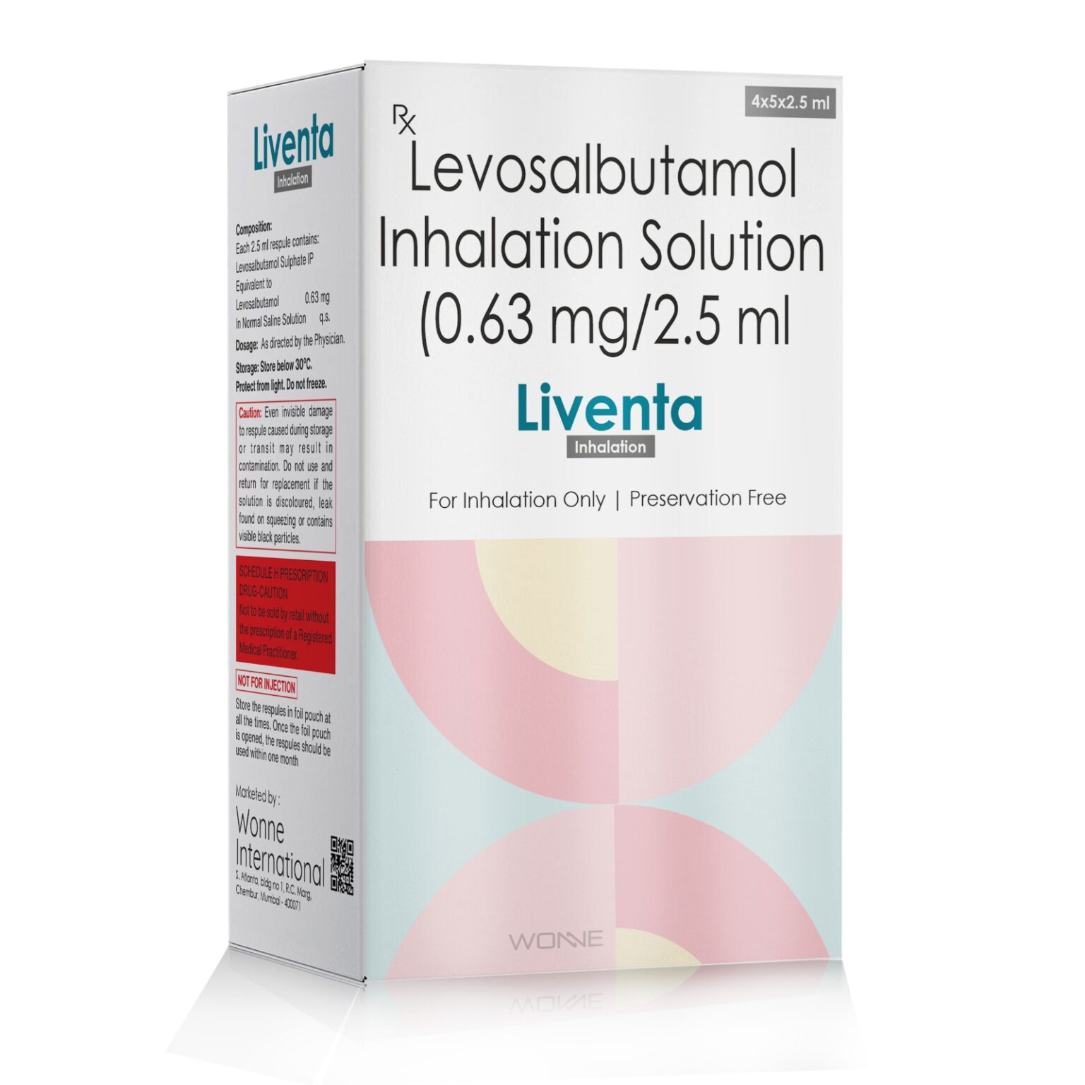 Levosalbutamol Inhalation Solution 0.63MG - LIVENTA Inhalation Solution