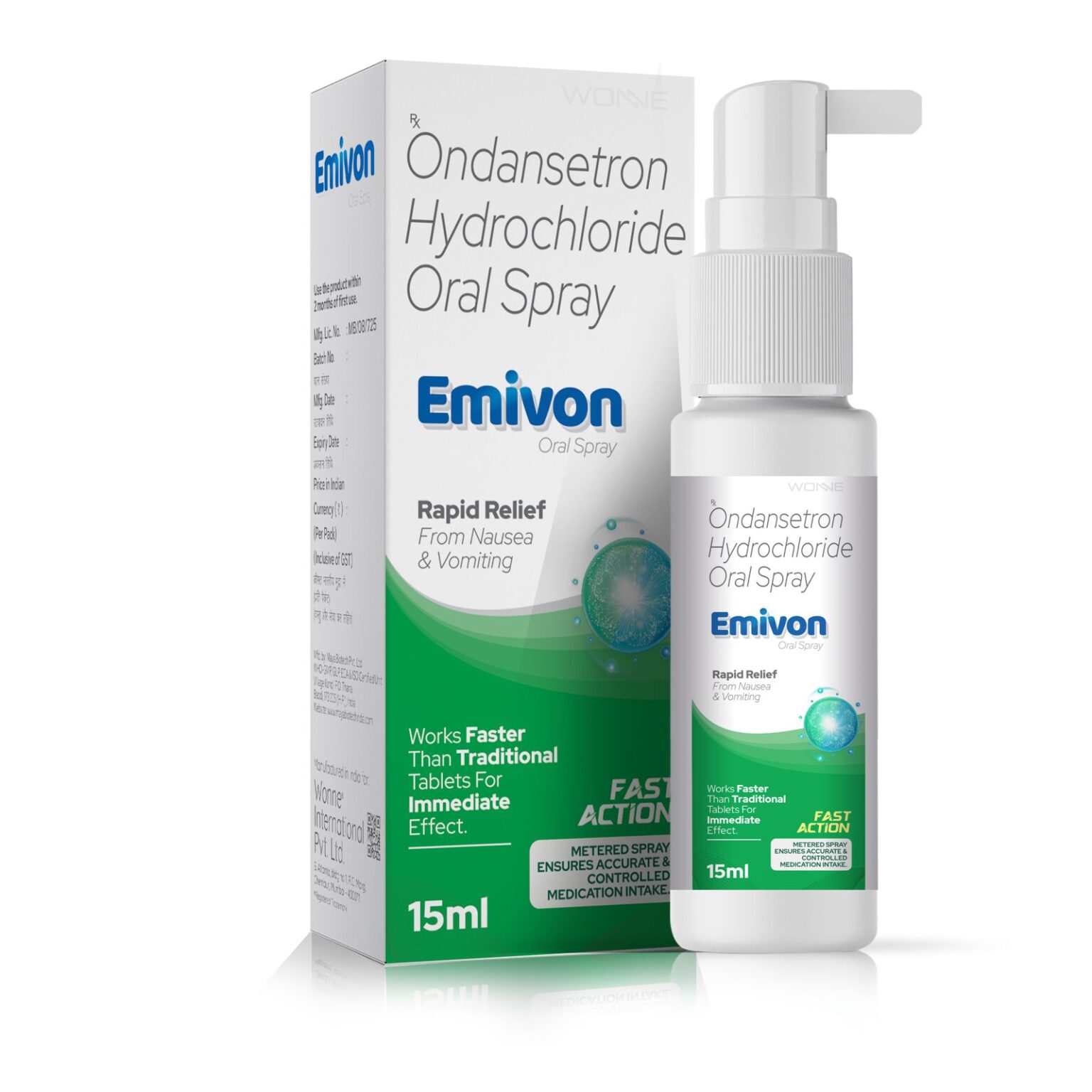 Ondansetron Hydrochloride Oral Spray - EMIVON SPRAY - 15ML